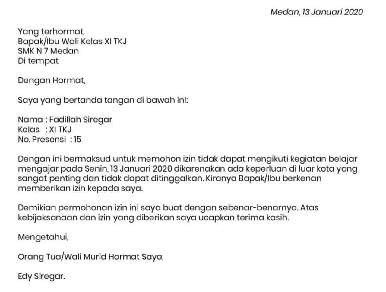 16+ Contoh Surat Izin Sakit : Sekolah, Kerja, Kuliah dan Lainnya