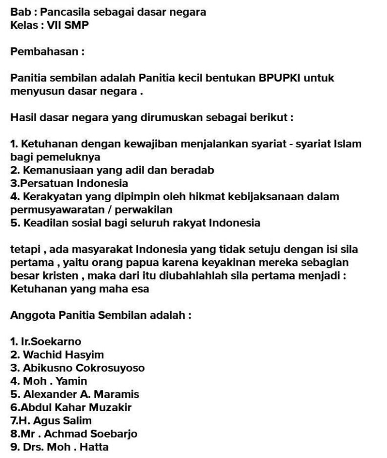 Tugas Panitia Sembilan : Beserta Anggota dan Bentukan BPUPKI